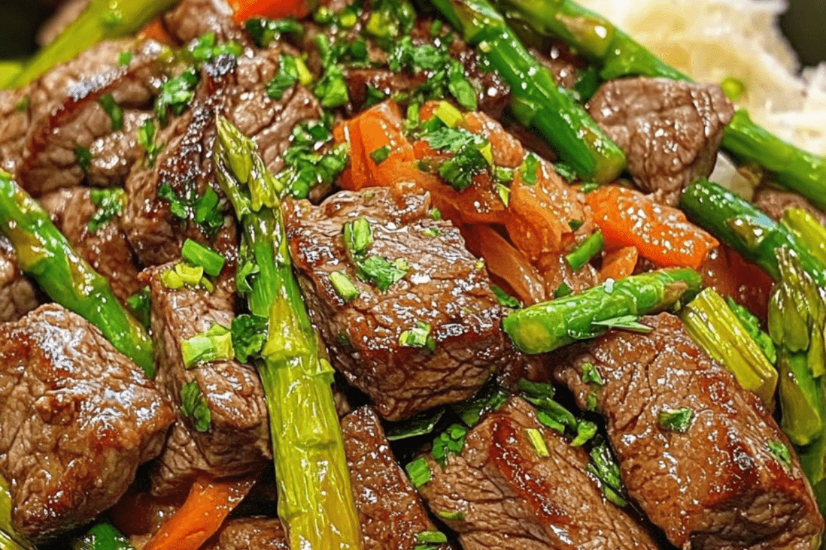 Garlic Beef and Asparagus Stir-Fry Recipe in 20 Minutes