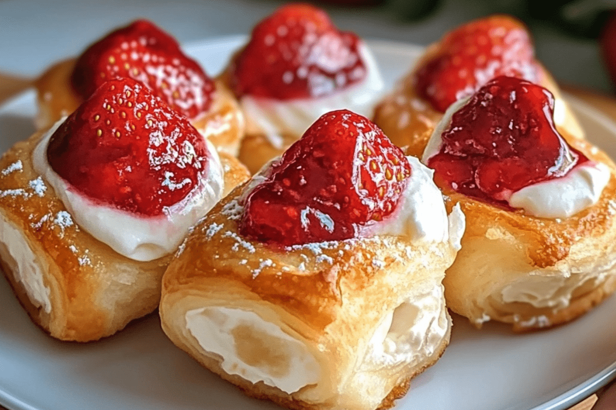 Delicious Mini Strawberry Cream Pastries