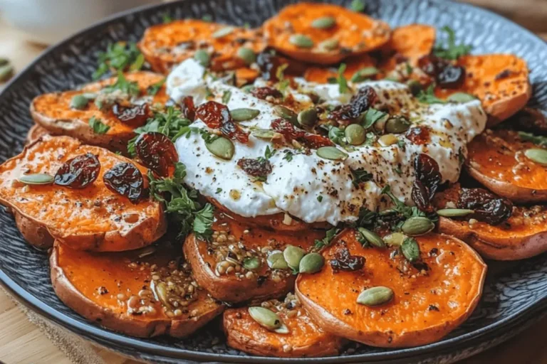 Fall Harvest Sweet Potato & Burrata Salad with Apple Cider Vinaigrette