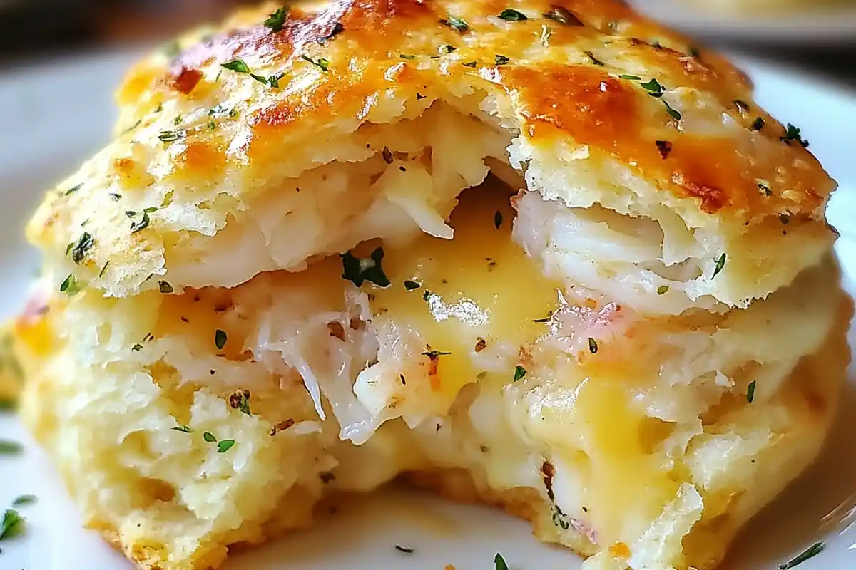Crab-Stuffed Cheddar Biscuits: Indulge in Cheesy Joy!