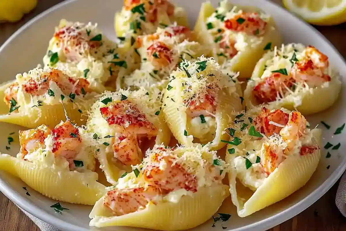 Lobster Stuffed Shells: Indulge in Creamy Seafood Bliss!