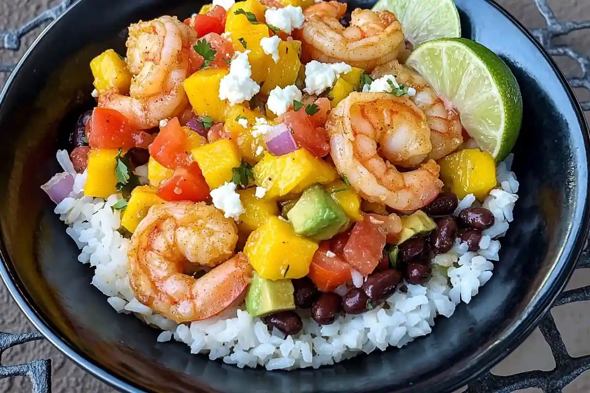 Shrimp Rice Bowl: A Tropical Delight in Minutes!