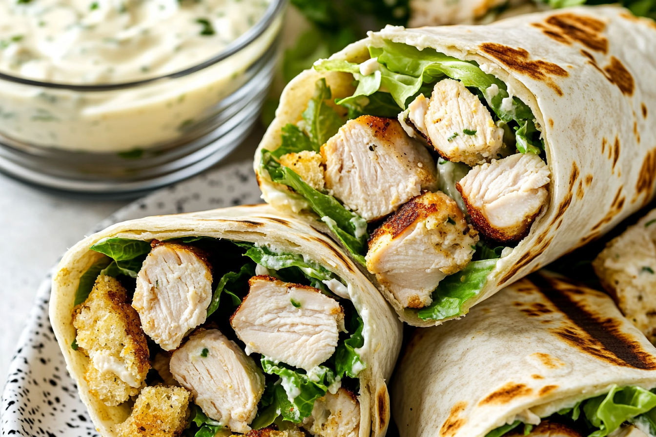 Chicken Caesar Wraps Made Easy in Just 15 Minutes
