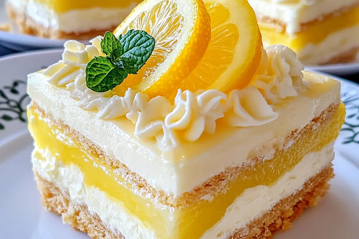 No-Bake Eclair With Lemon Cream And Buttery Biscuits: Easy Recipe