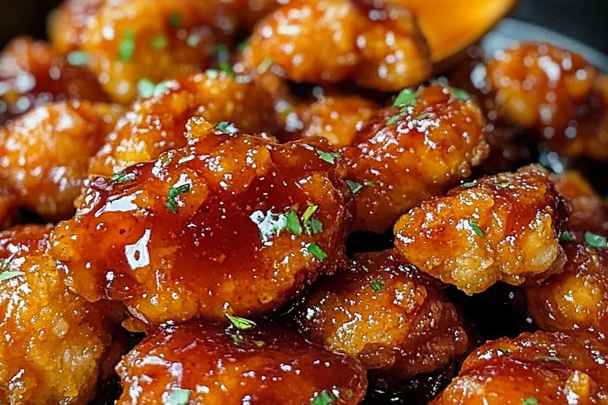 BUTTERSCOTCH GLAZED CHICKEN BITES: Irresistibly Crispy!
