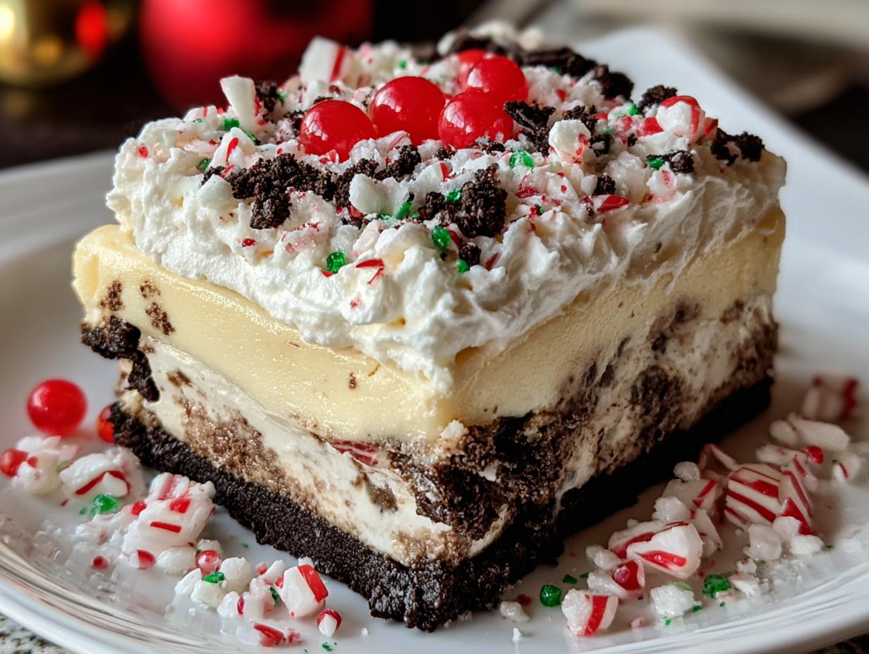 Magical Christmas Oreo Dessert in 20 Minutes - No Bake Bliss!
