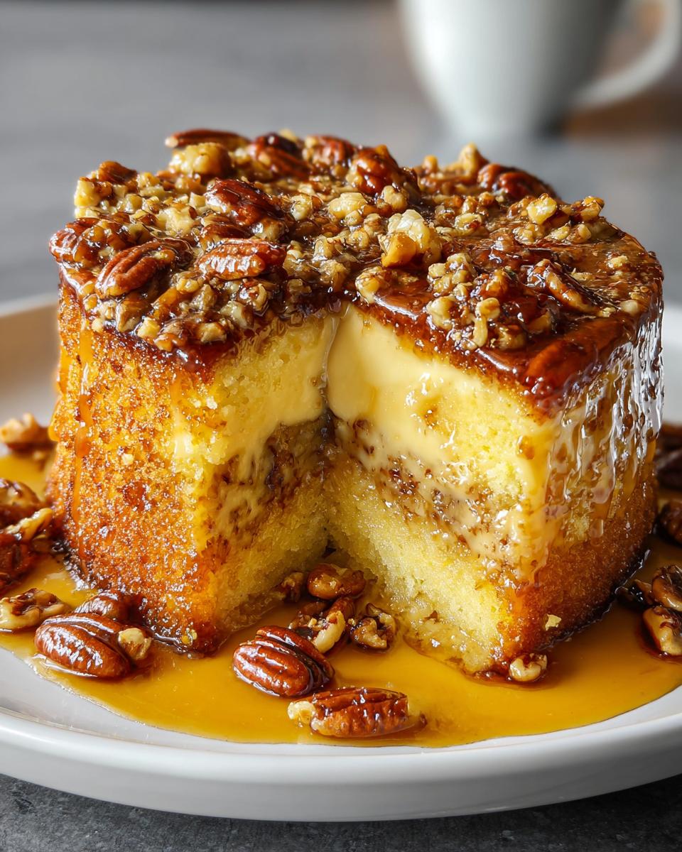 50-Second Crème Brûlée Pecan Cake Will Wow Your Family