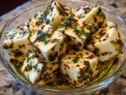 10-Minute Marinated Cheese Cubes - Irresistible Party Magic