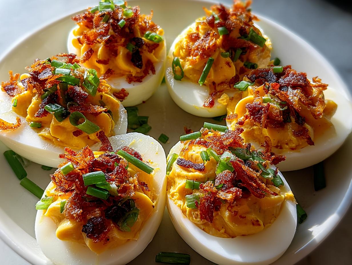 Fiery Spicy Deviled Eggs Recipe That Steals Every Party