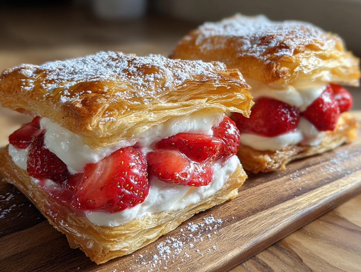 Irresistible Strawberry Puff Pastry Dessert in 30 Minutes