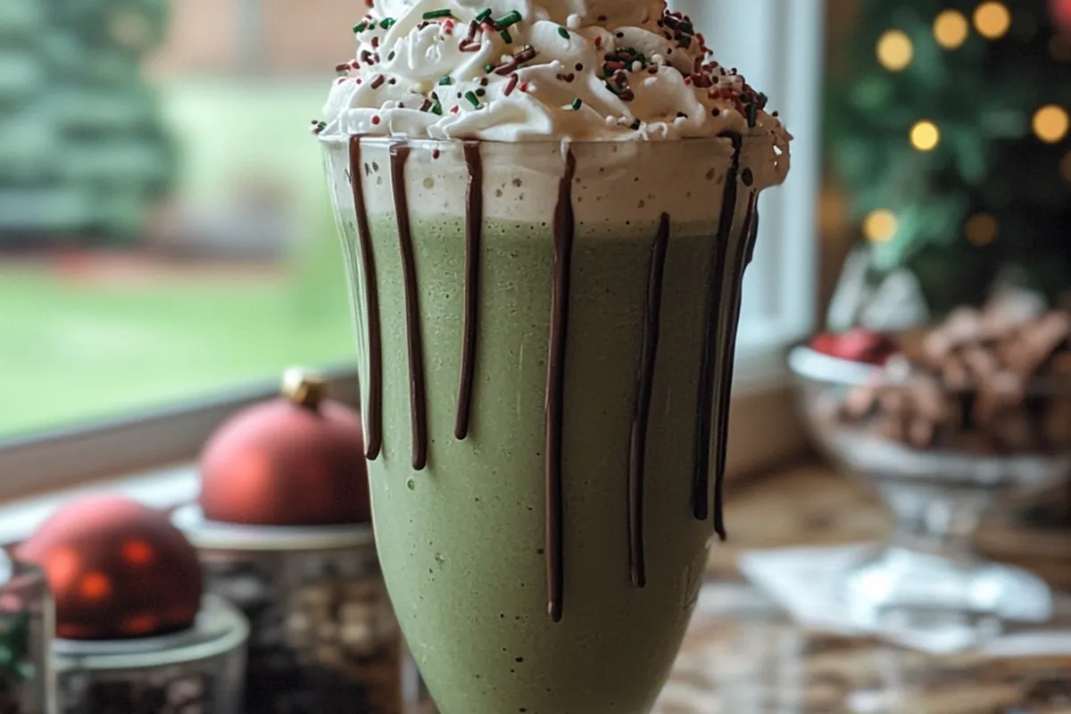 Christmas Matcha Milkshake swirls that Delight Your Taste!