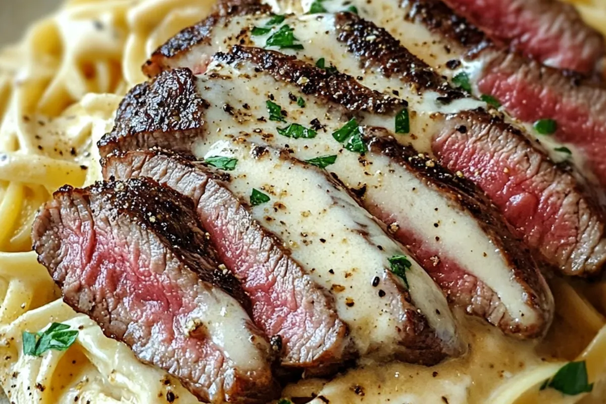 Creamy Fettuccine with Ribeye Steak: A Taste to Savor!