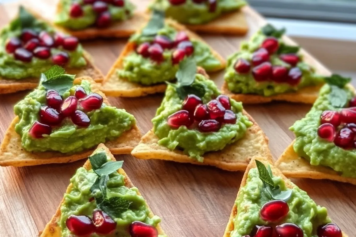 GUACAMOLE CHRISTMAS TREE NACHOS are a festive delight!