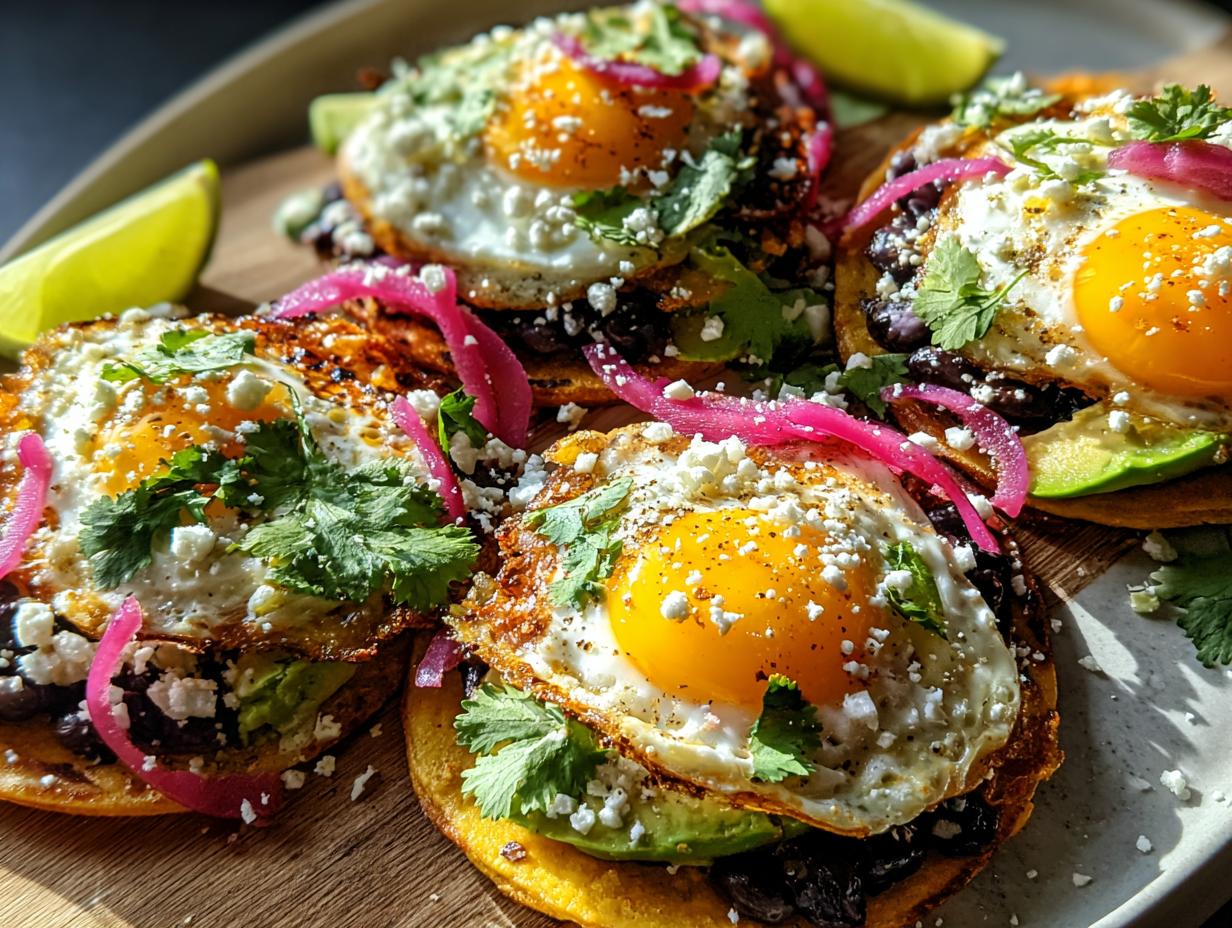 20-Minute Breakfast Tostadas with Eggs - Irresistibly Crispy & Flavorful