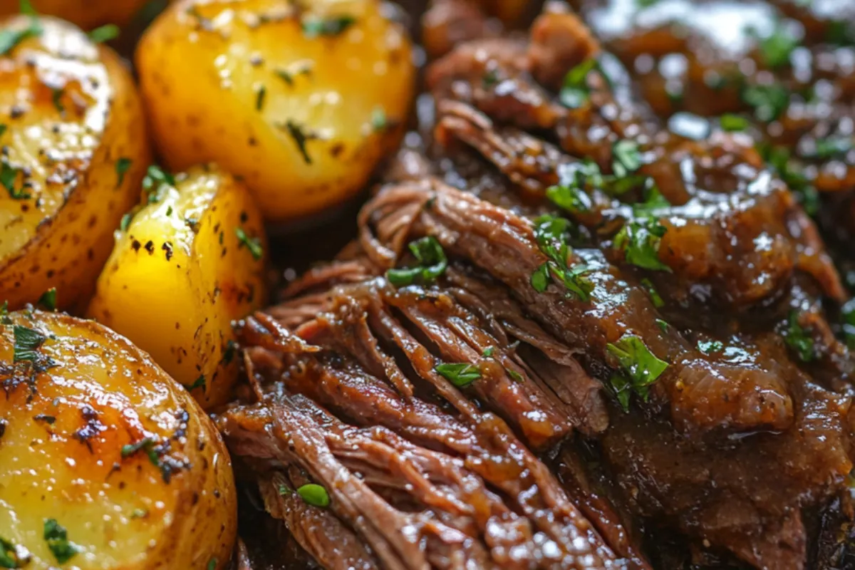 Classic Pot Roast with Baby Potatoes for Tender Flavor!
