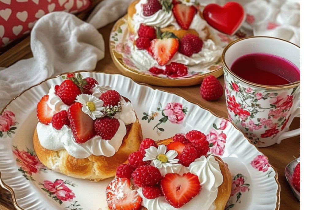 Cream Buns with Whipped Cream and Fresh Berries Delight!
