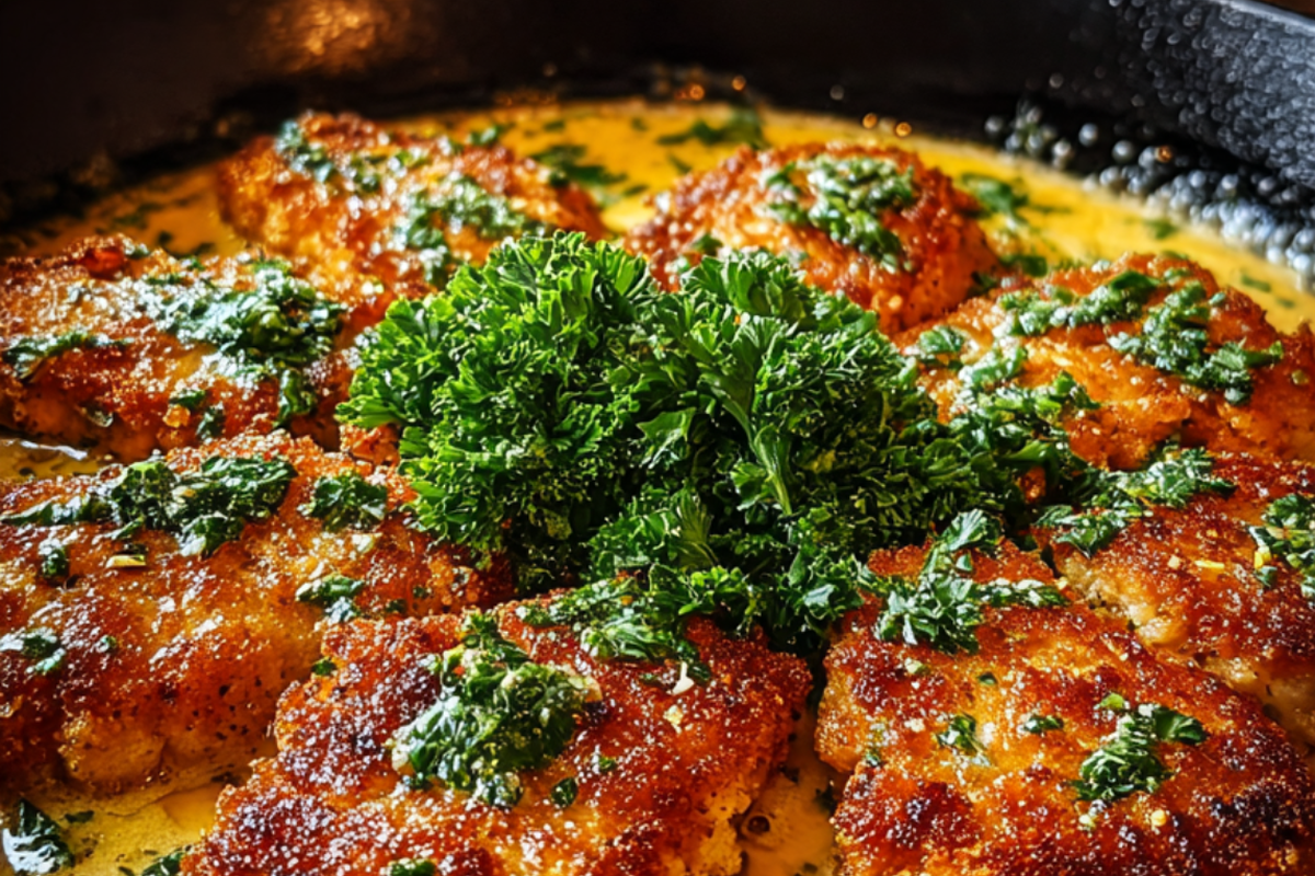 Crispy Chicken in Garlic Herb Butter Sauce Bliss Awaits!