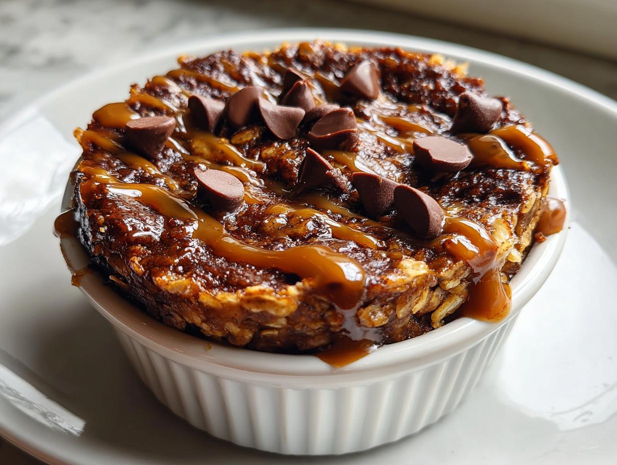 Irresistible Fudgy Chocolate Baked Oats in 5 Minutes