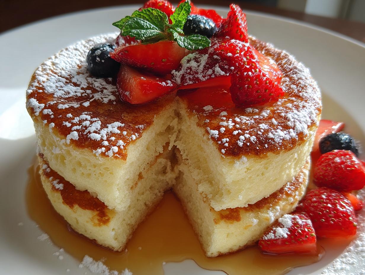 Fluffy Japanese Soufflé Pancakes Recipe in 5 Easy Steps