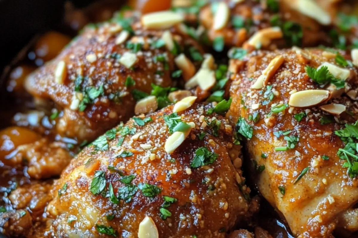 MOROCCAN CHICKEN TAGINE WITH APRICOTS & TOASTED ALMONDS – A Perfectly ...