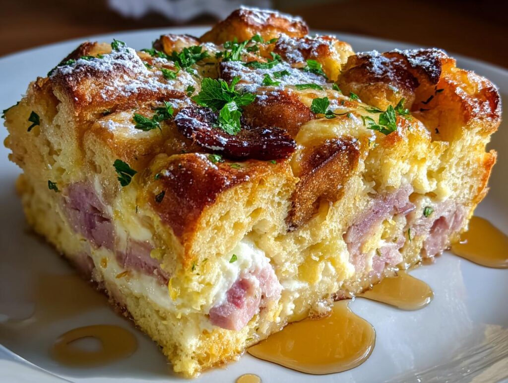 Irresistible 6-Ingredient Monte Cristo Breakfast Casserole