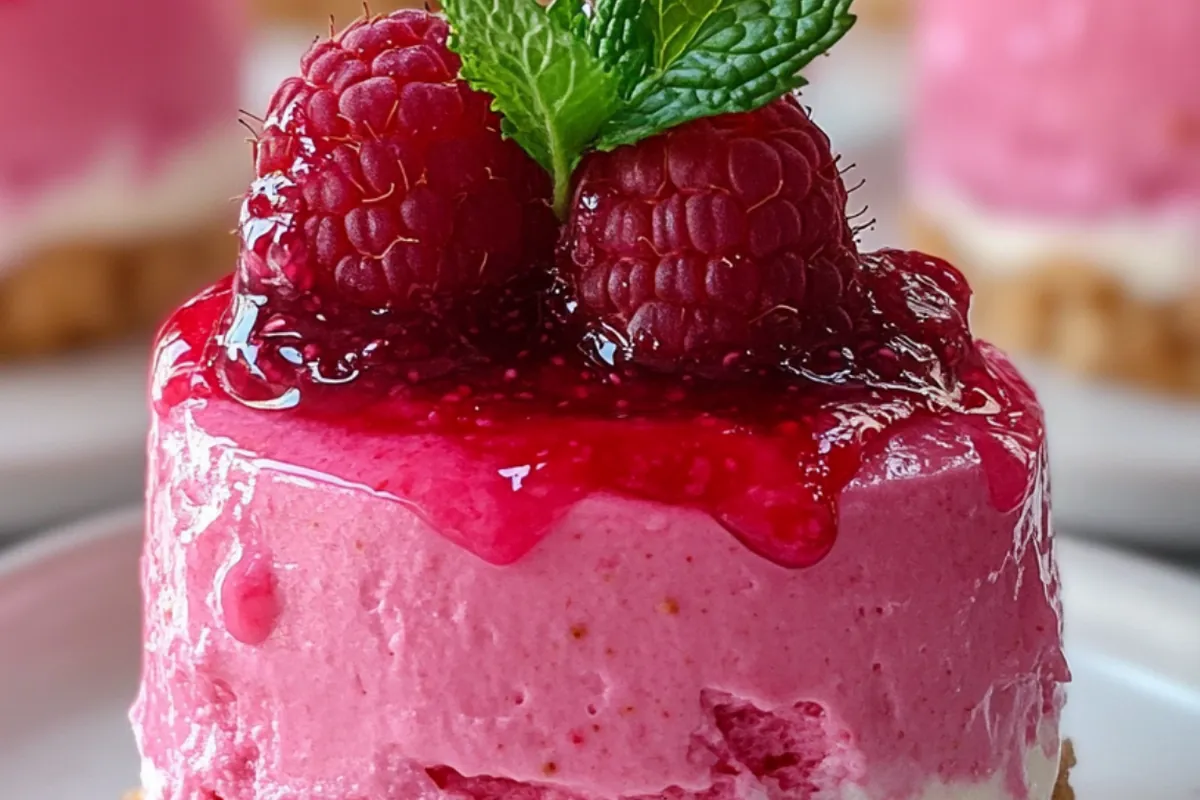 Raspberry Cheesecake Mousse Cups are a dessert delight!