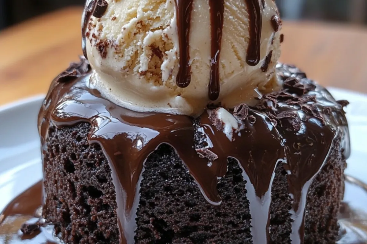 Molten Chocolate Lava Cake with Vanilla Ice Cream Recipe!