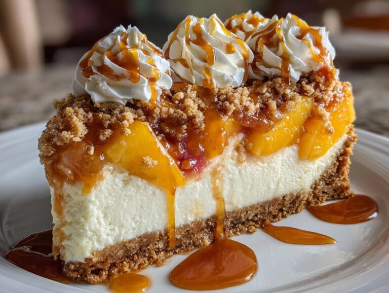 Irresistible 5-Star Peach Cobbler Cheesecake Recipe