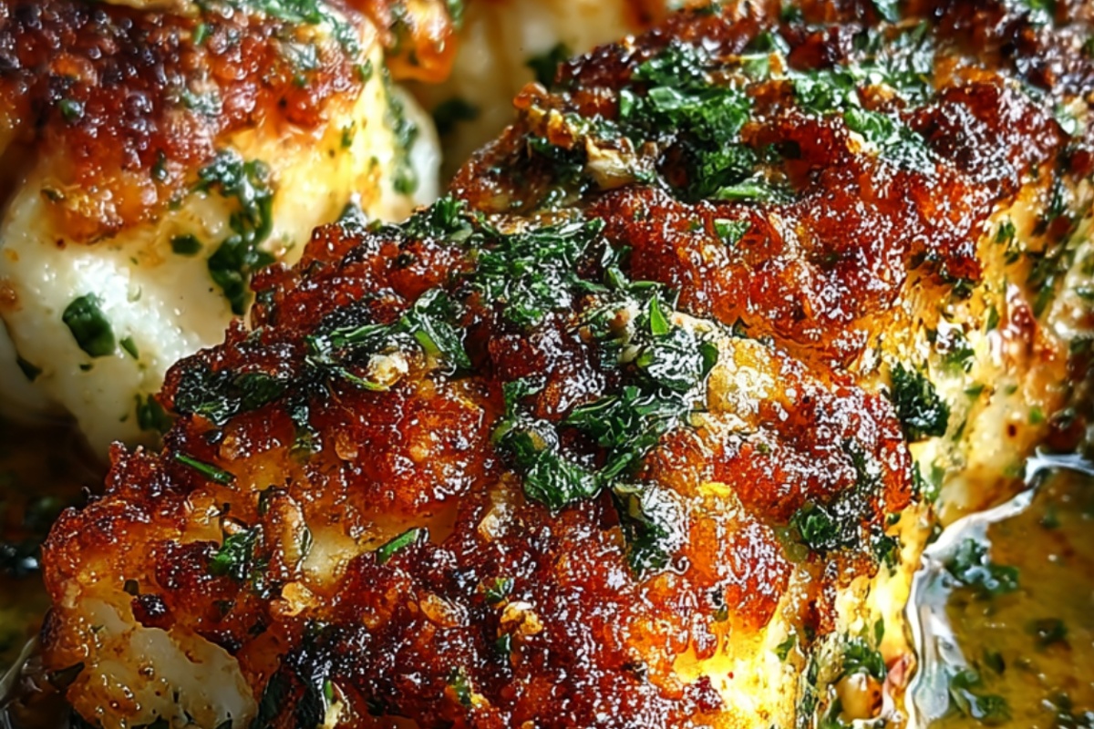 Garlic herb butter crispy fish fillets make dinner easy!
